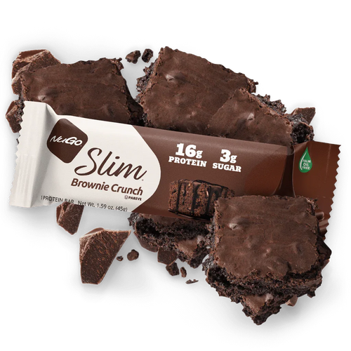 NuGo Slim Dark Chocolate Plant-based Protein Bars with only 3g Sugar
