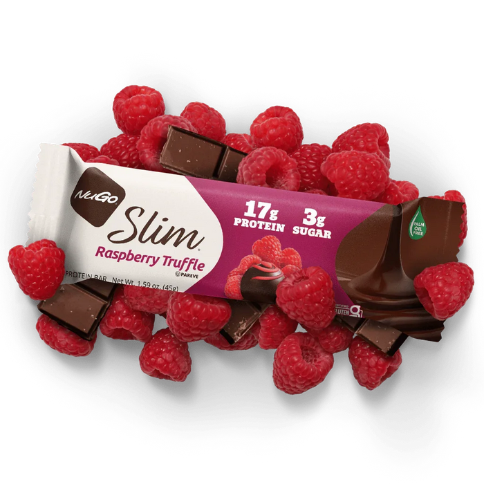 NuGo Slim Dark Chocolate Plant-based Protein Bars with only 3g Sugar
