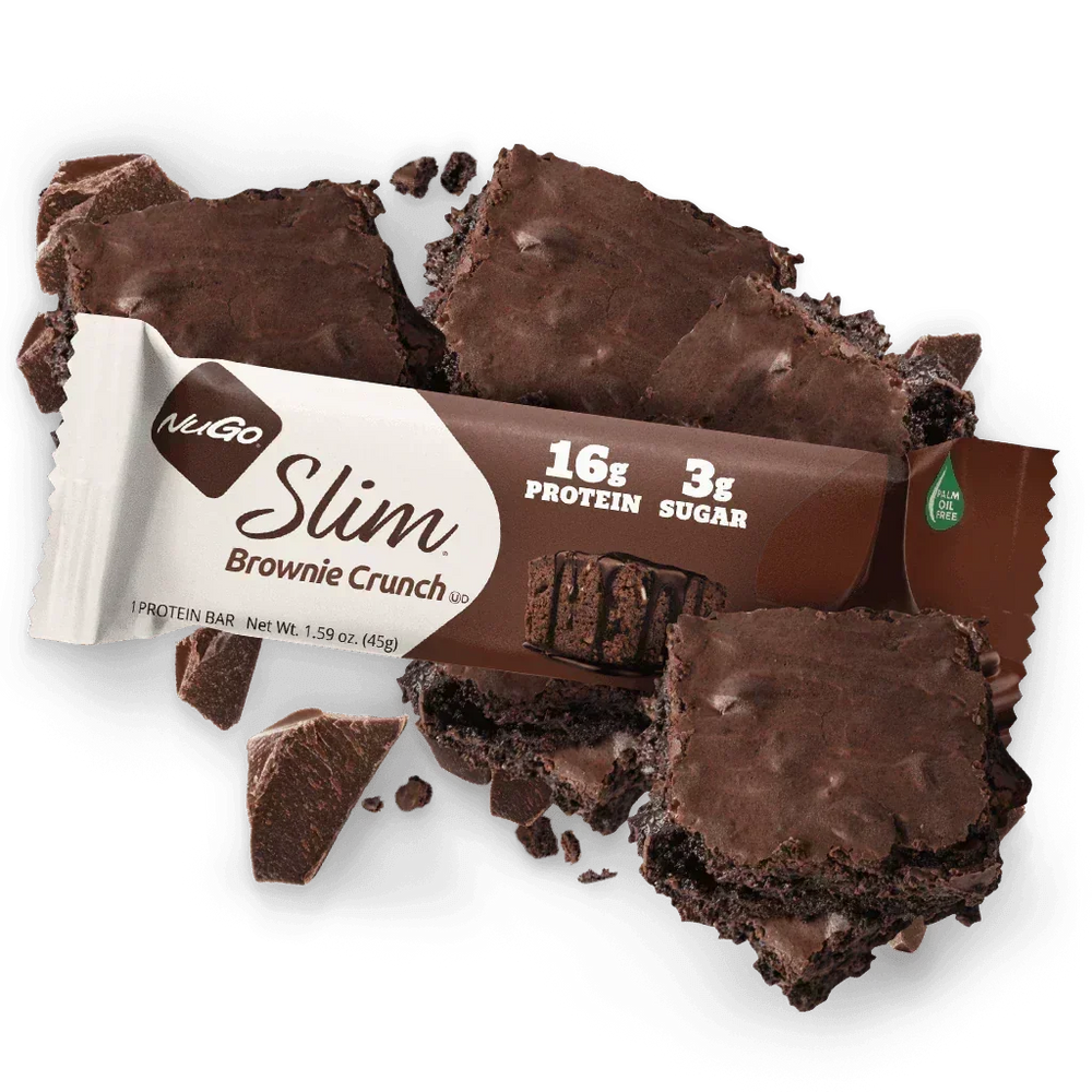 NuGo Slim Dark Chocolate Plant-based Protein Bars with only 3g Sugar