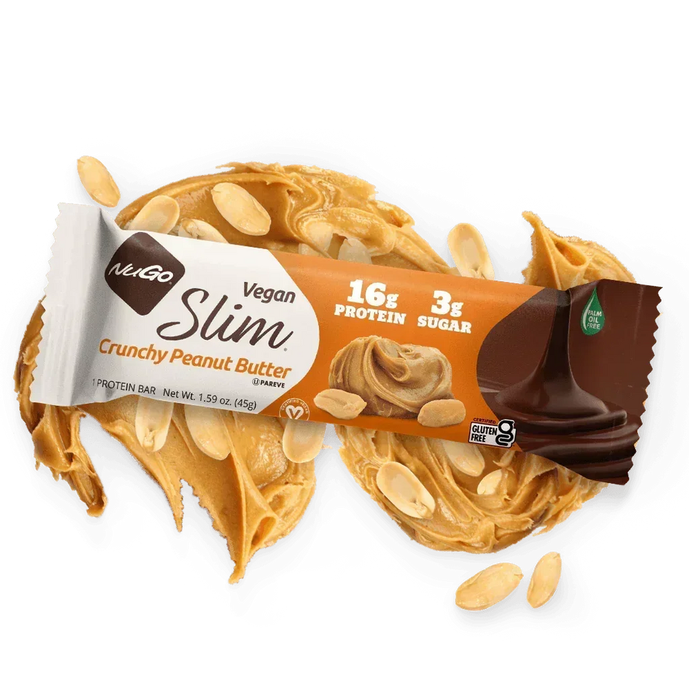 NuGo Slim Dark Chocolate Plant-based Protein Bars with only 3g Sugar